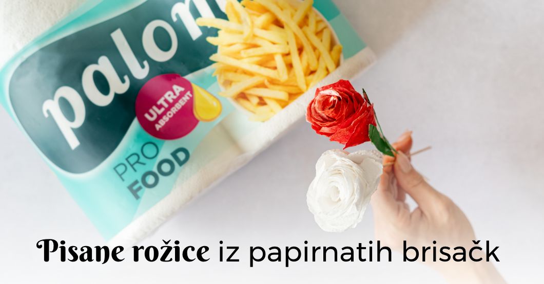 Pisane rožice iz papirnatih brisačk | Paloma
